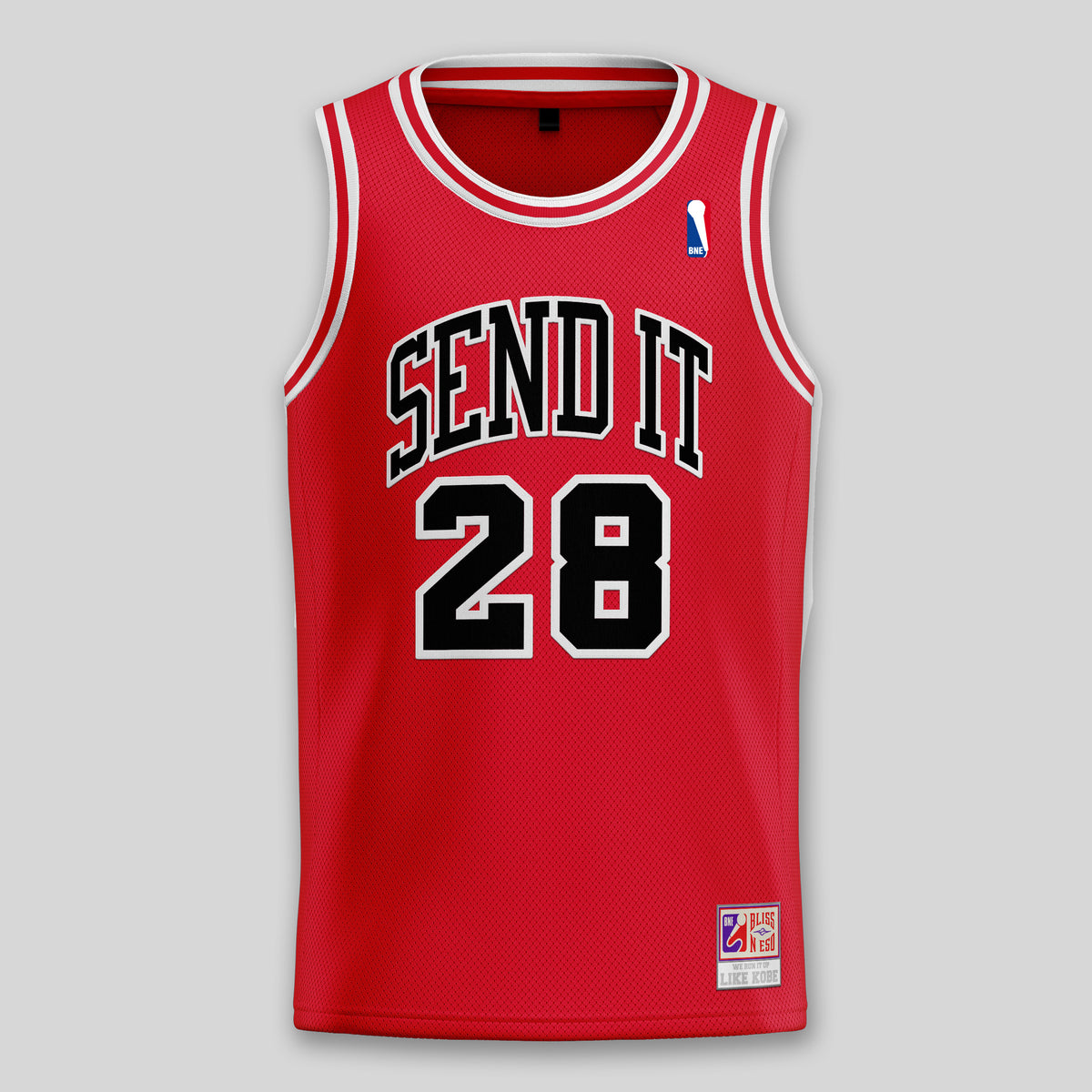 SEND IT RED BASKETBALL JERSEY – Bliss n Eso